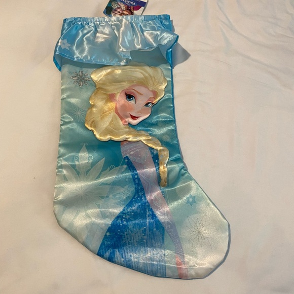Disney | Holiday | Disney Frozen Elsa Christmas Stocking New Satin ...